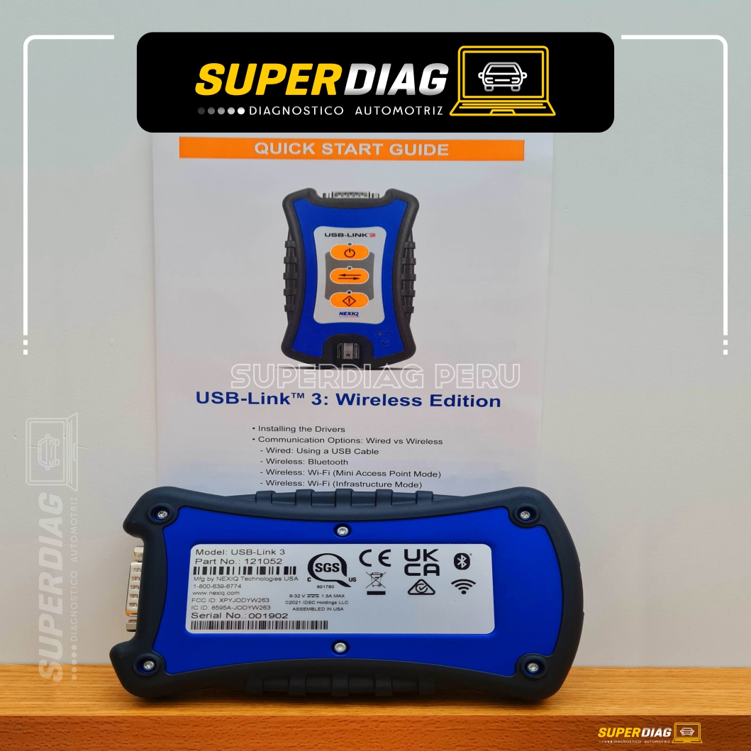 INTERFAZ NEXIQ LINK 3 WIRELESS CON ADAPTADORES – Superdiag